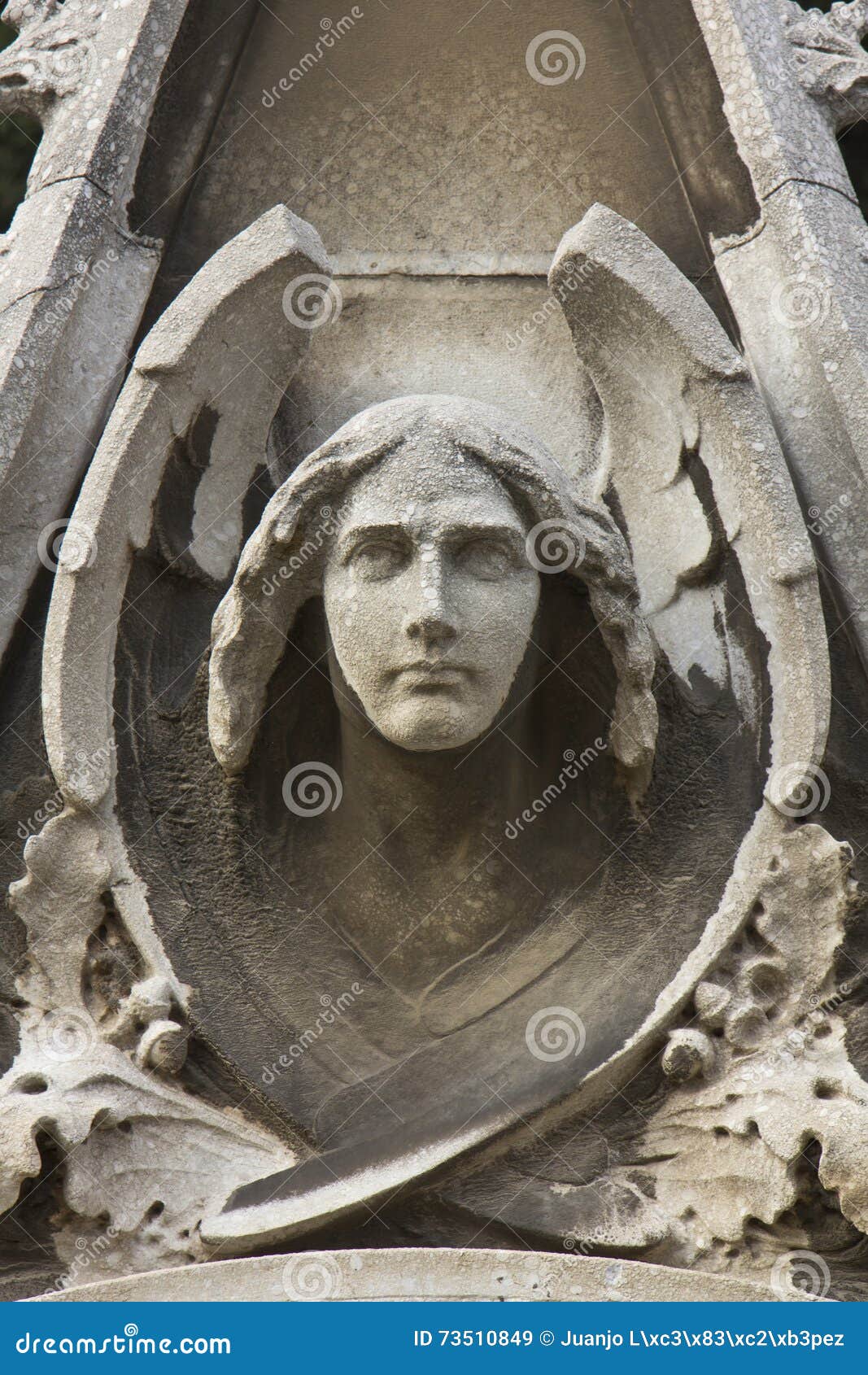 Classical Statue of an Angel with Wings Stock Image - Image of pray ...
