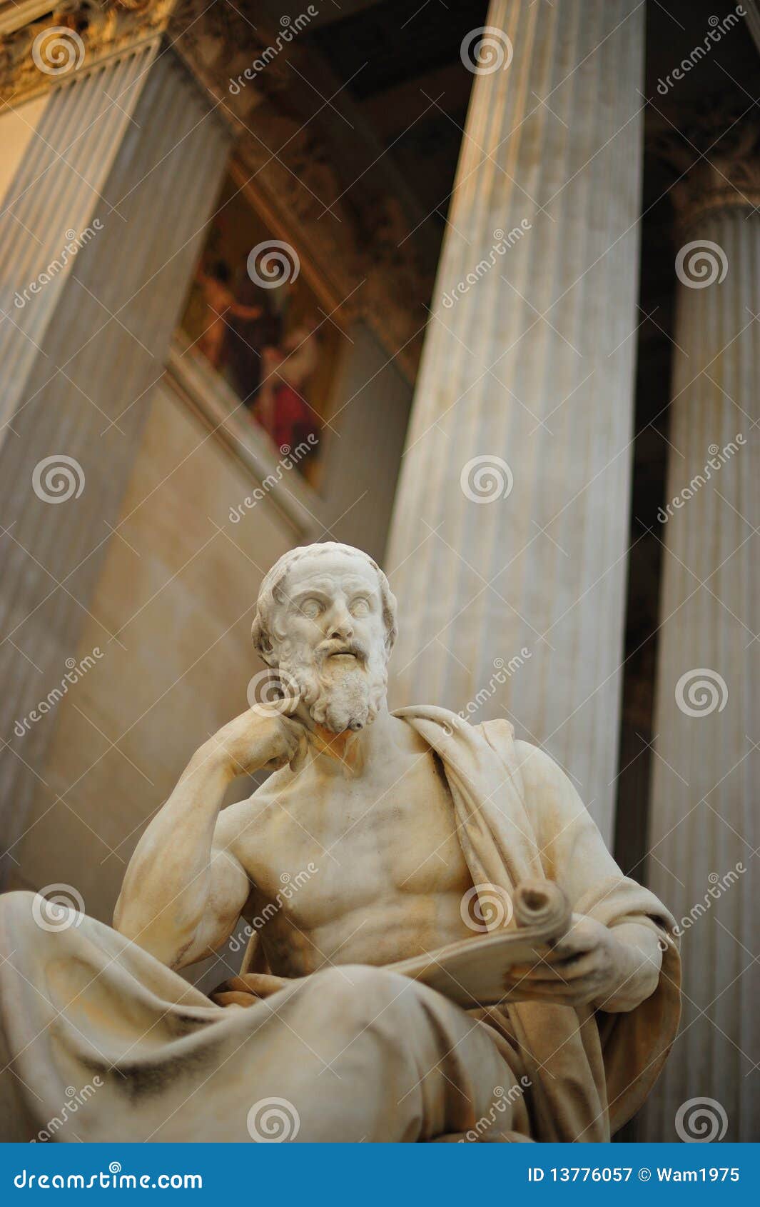 Classical Statue and Columns Stock Image - Image of craftsmanship ...