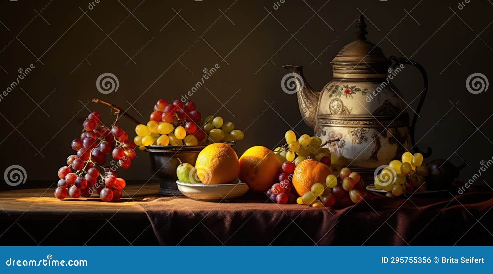 Classical Still Life in Chiaroscuro Stock Illustration - Illustration ...