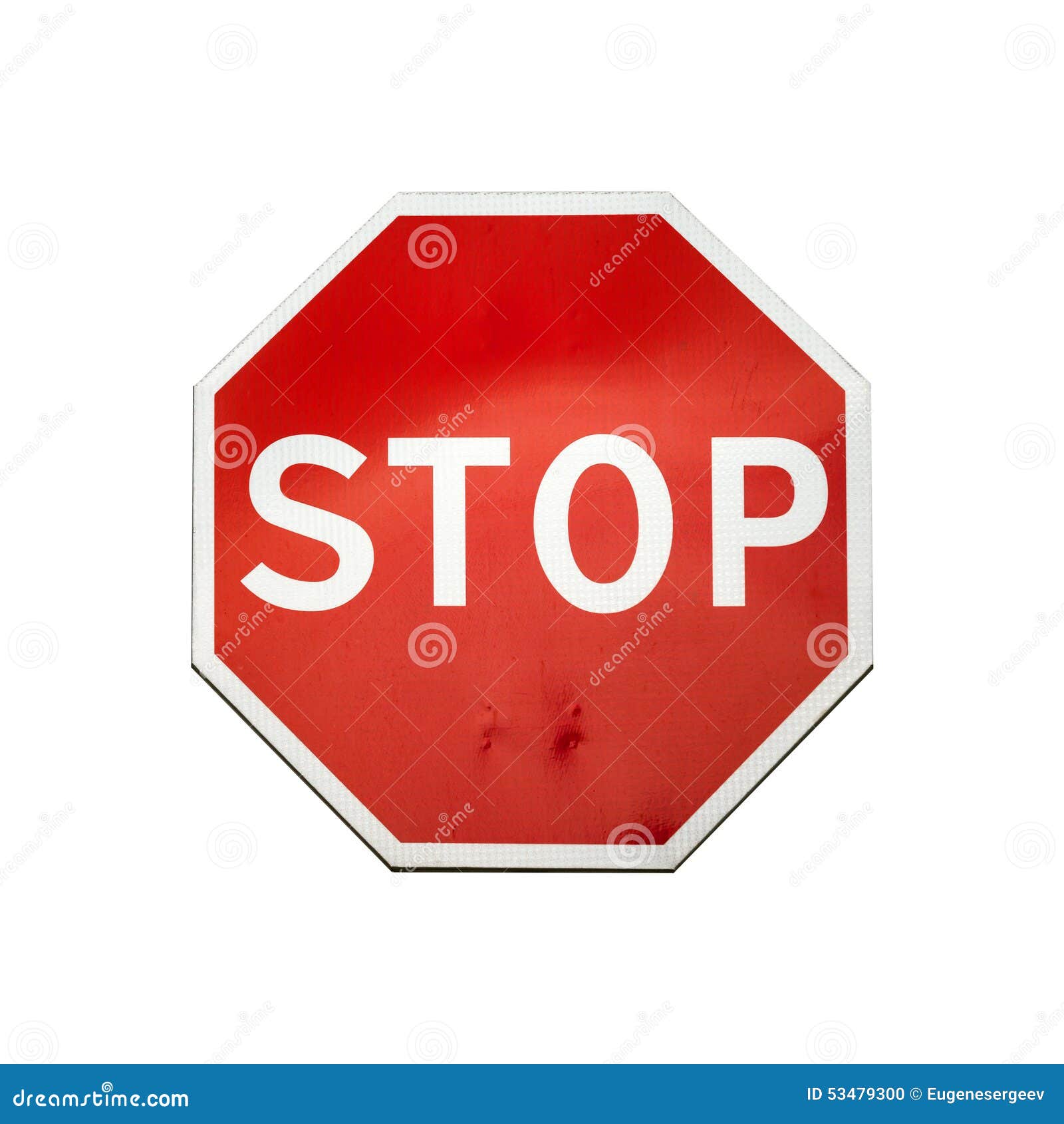 Classical Stop Road Sign Isolated on White Stock Photo - Image of ...