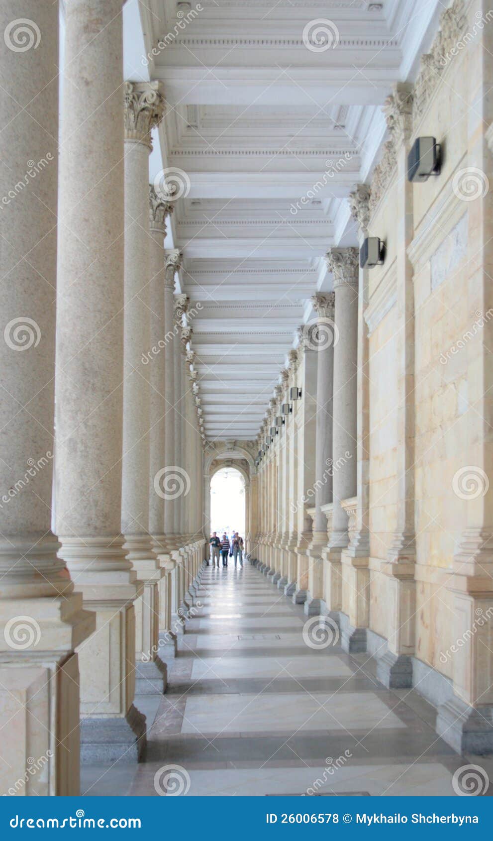Classical style colonnade. stock photo. Image of style - 26006578