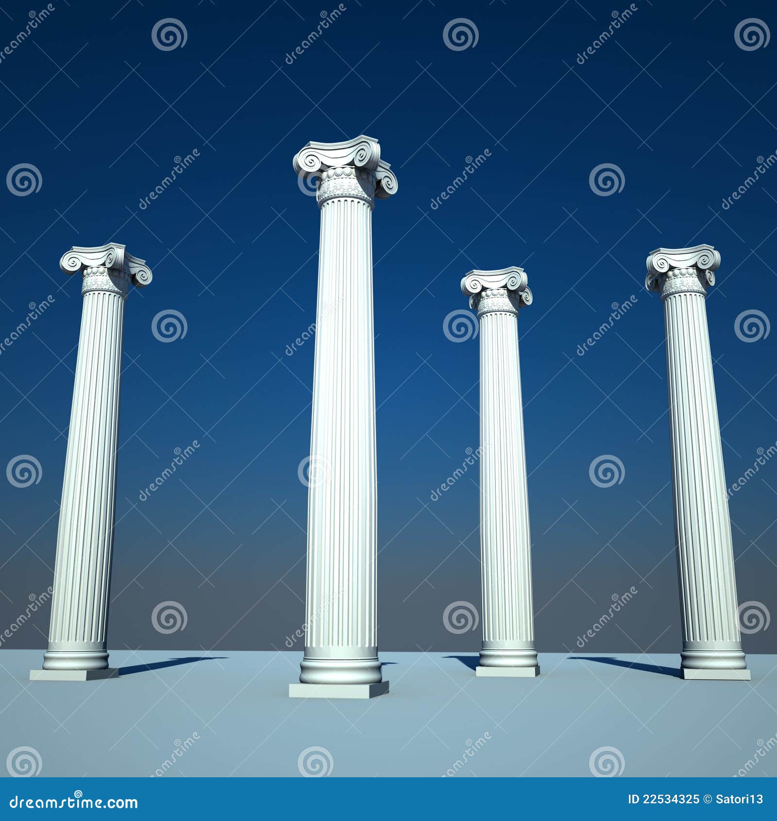 Classical style columns stock illustration. Illustration of ionic ...