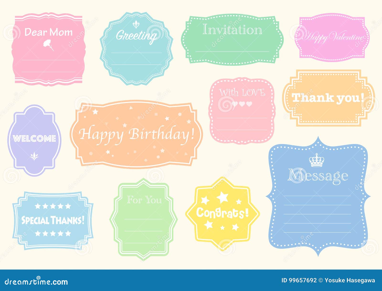 Message frame set stock vector. Illustration of ornament - 99657692