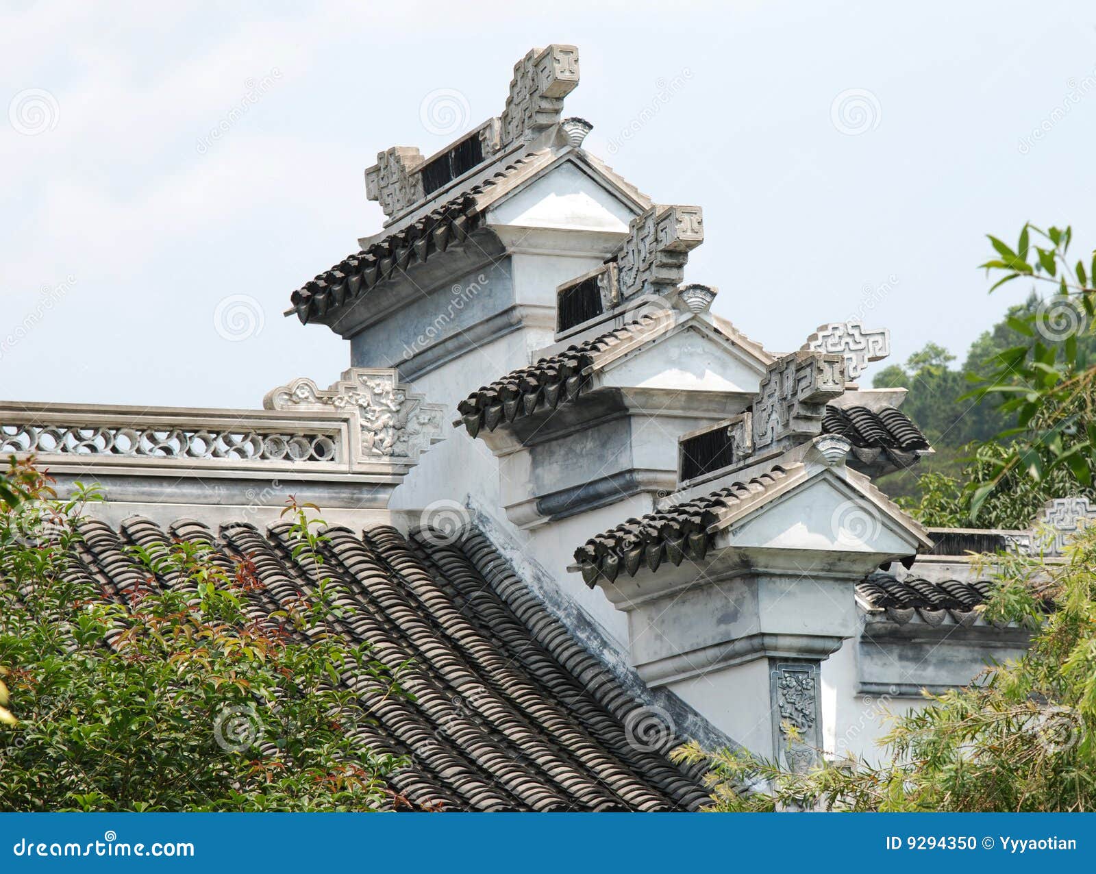 Classical-style roof stock photo. Image of pattern, clay - 9294350