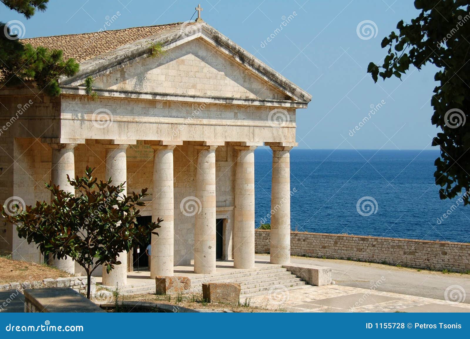 Classical temple in Greece stock photo. Image of marble - 1155728