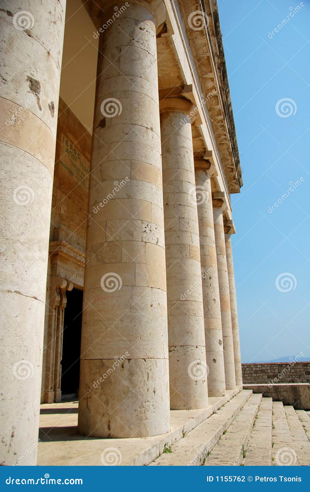 Classical temple in Greece stock photo. Image of blue - 1155762