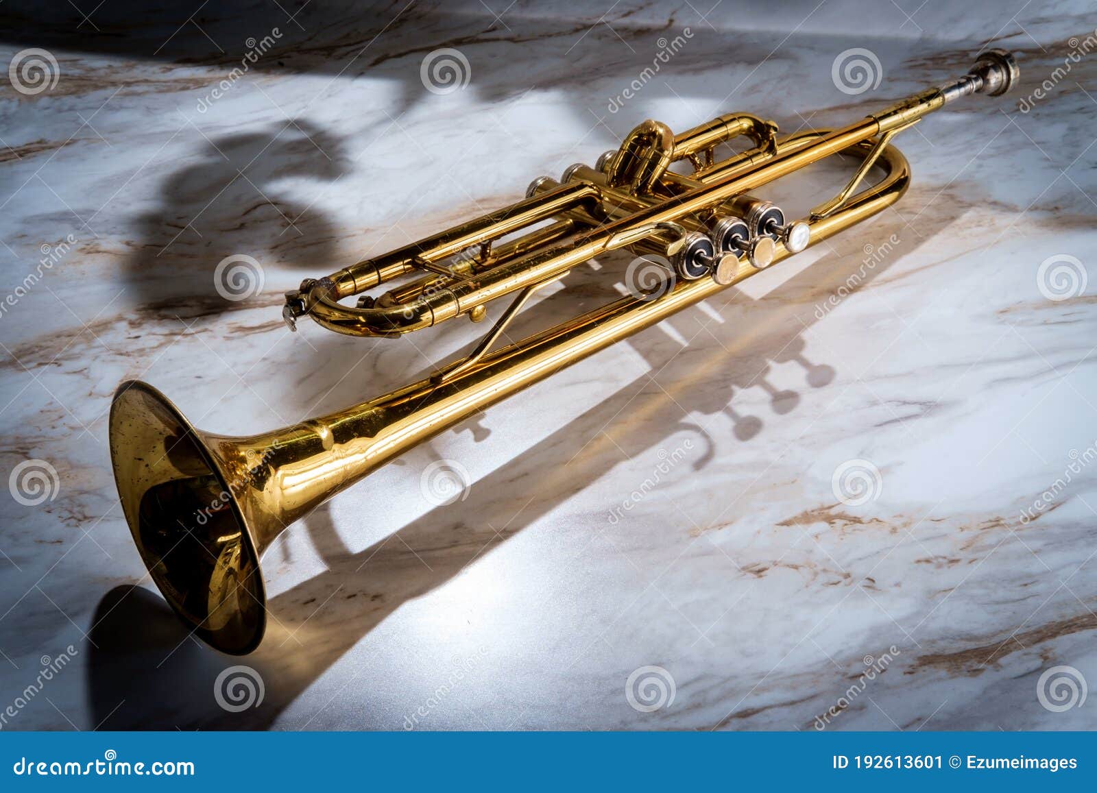 Classical Trumpet Marble Table Stock Image - Image of show, musical ...