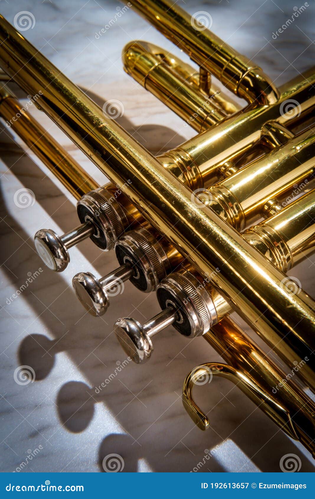 Classical Trumpet Marble Table Stock Image - Image of cornet, concert ...