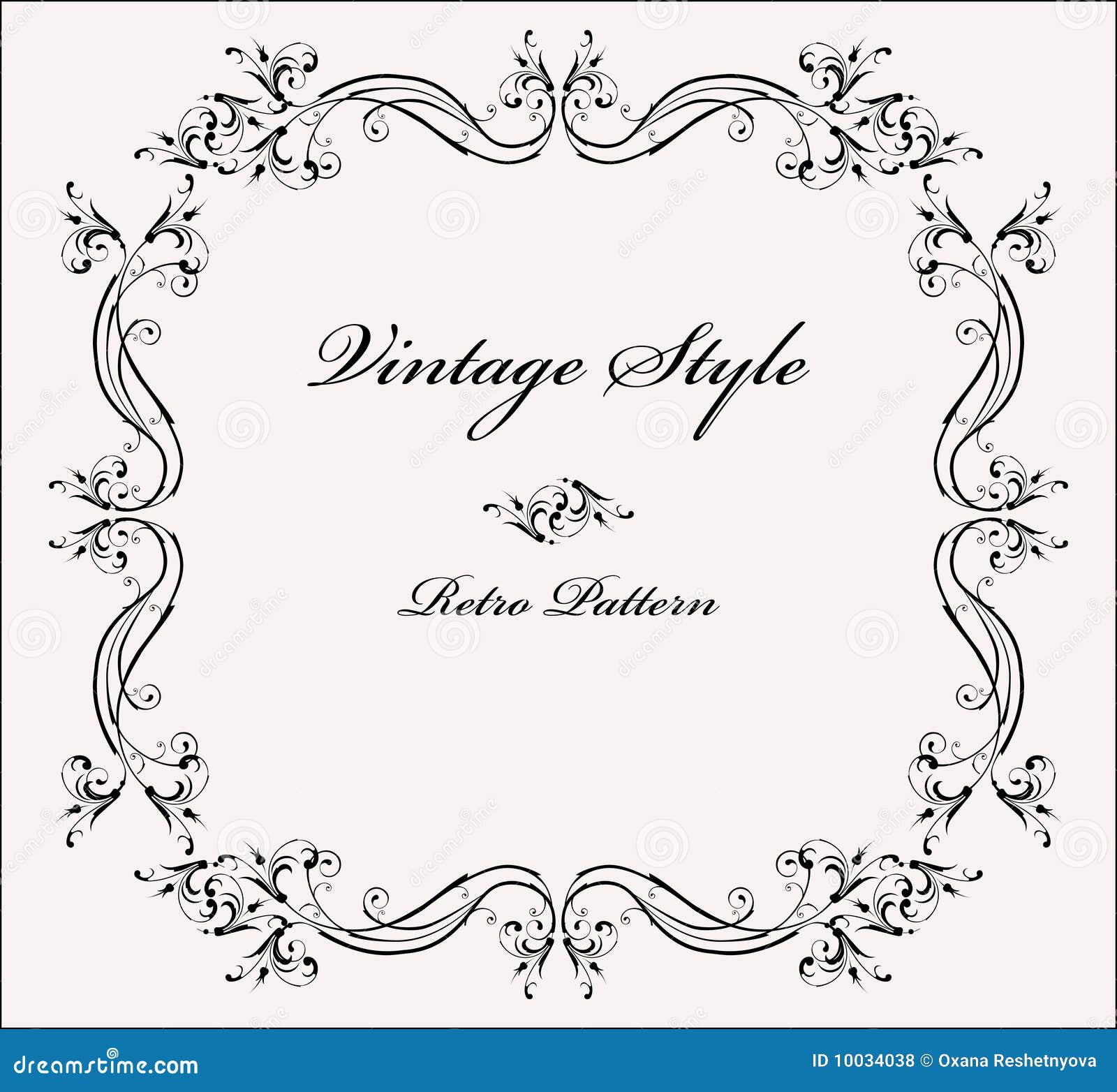 Classical vignette stock vector. Illustration of artwork - 10034038