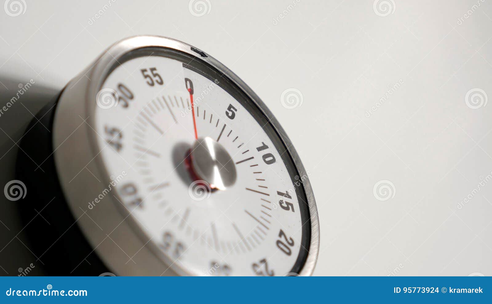 Classical Vintage Kitchen Countdown Timer Close Up, 0 Minutes Remaining ...