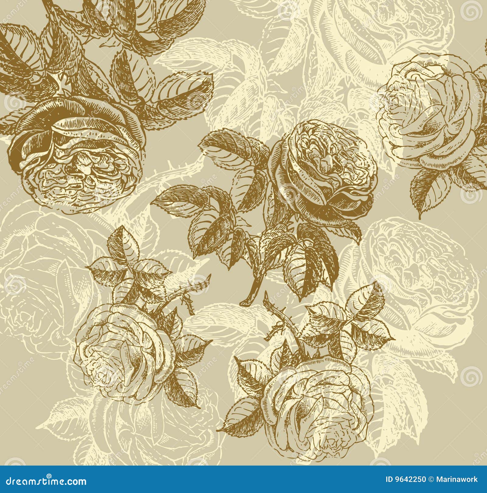 Classical Wall-paper with a Flower Pattern. Stock Vector - Illustration ...