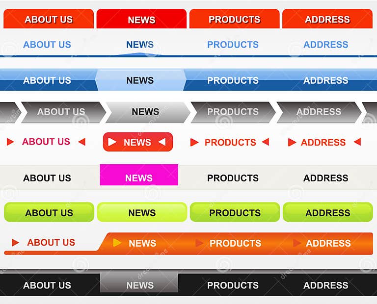 Classical Web Buttons stock vector. Illustration of isolated - 21453782