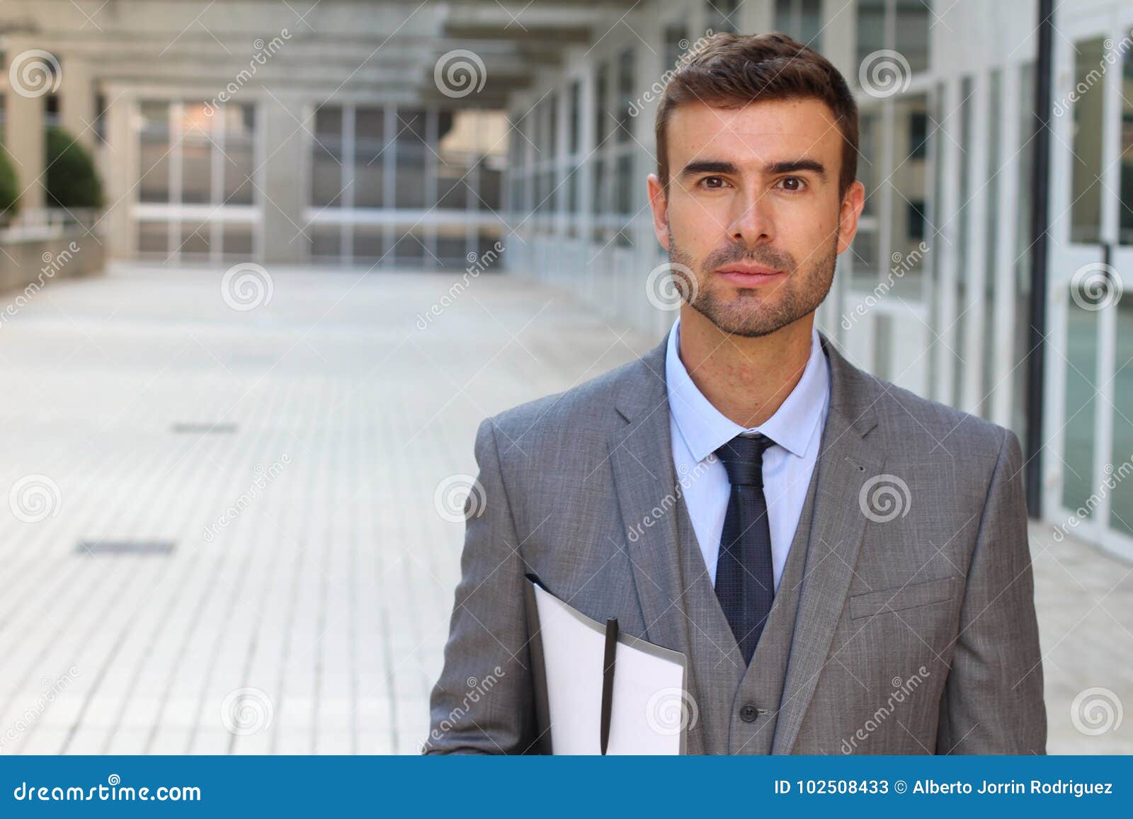 Classically Good Looking Male Isolated in Office Space Stock Image ...