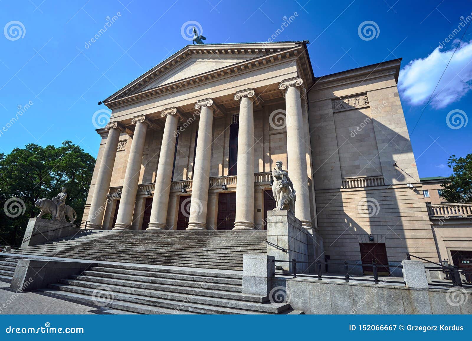 Classicist Facade of an Opera Building Stock Image - Image of building ...