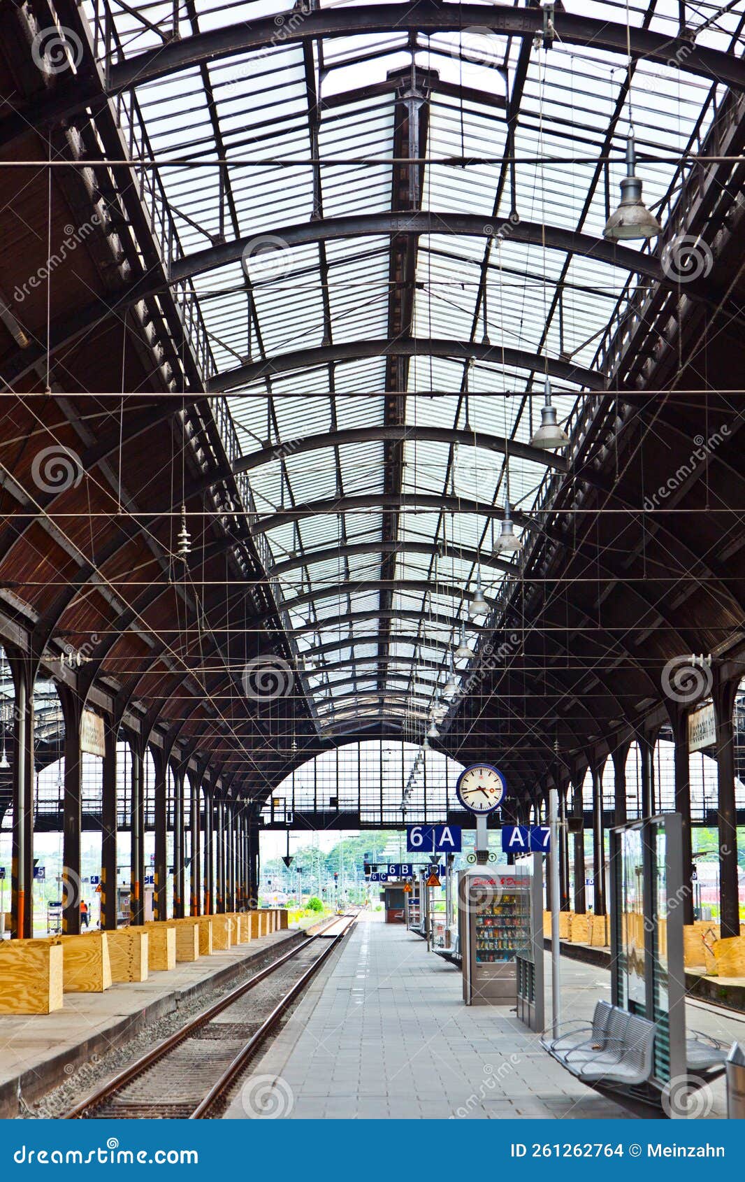 Classicistic Iron Train Station from Inside Editorial Stock Image ...