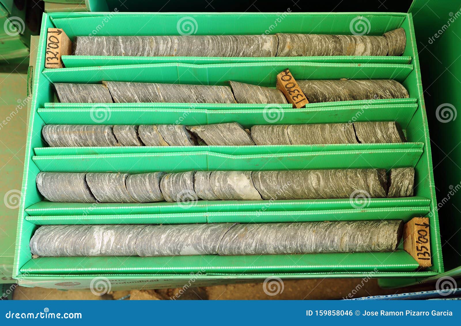 Classification Box of Rock Drilling Samples in a Geological Survey ...