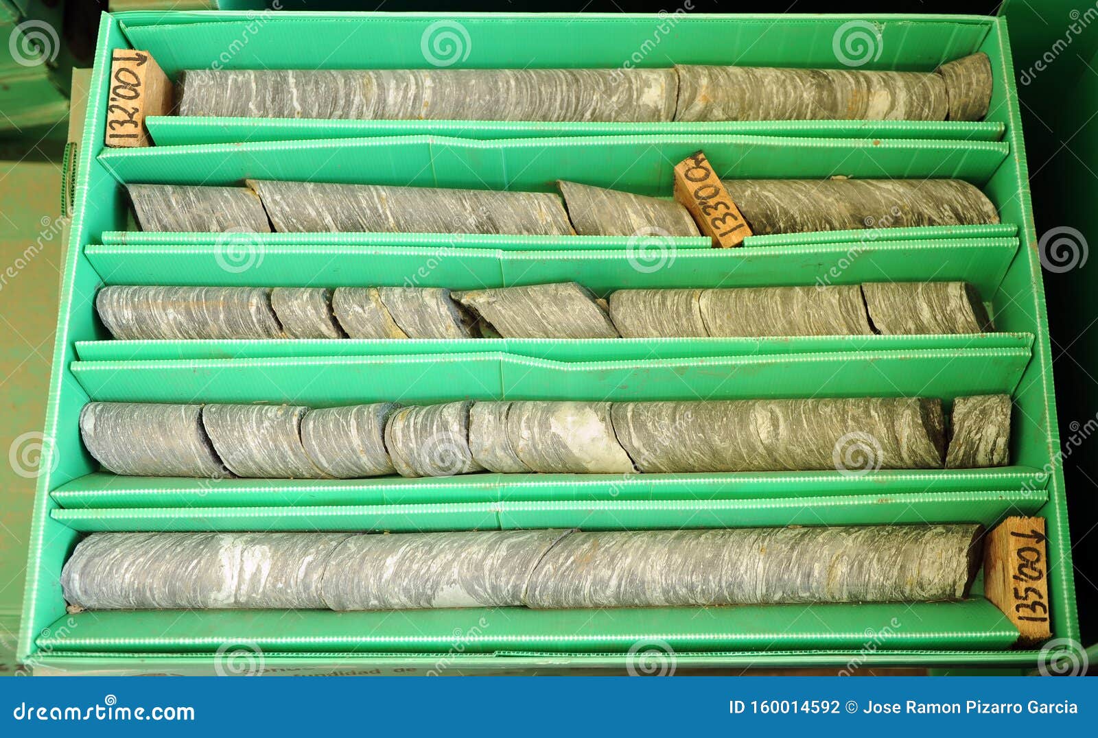 Classification Box of Rock Drilling Samples in a Geological Survey ...