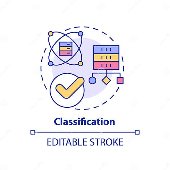 Classification Concept Icon Stock Vector - Illustration of information ...