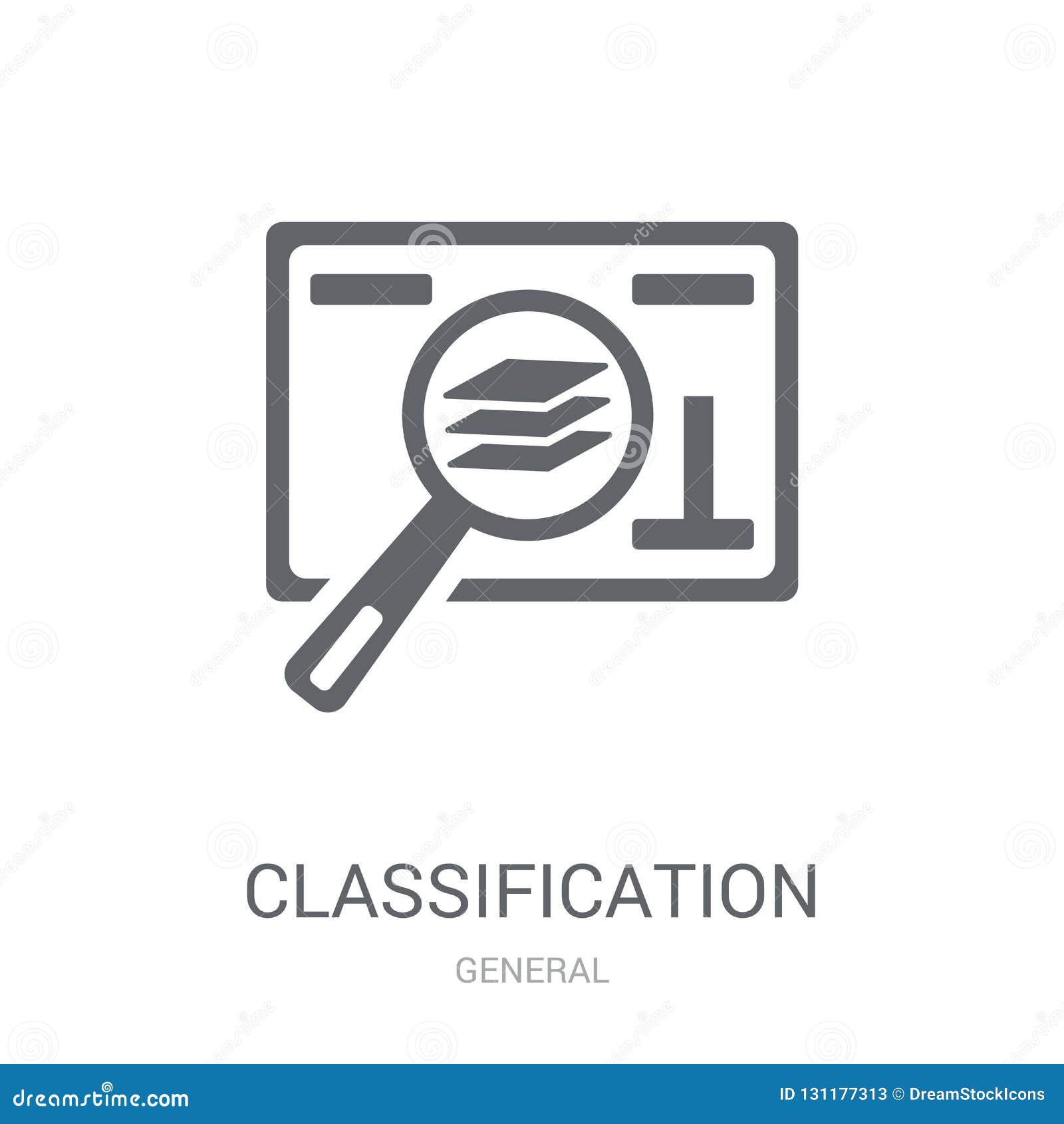 Classification Icon. Trendy Classification Logo Concept on White Stock ... Classification Icon. Trendy Classification Logo Concept on White Stock ...