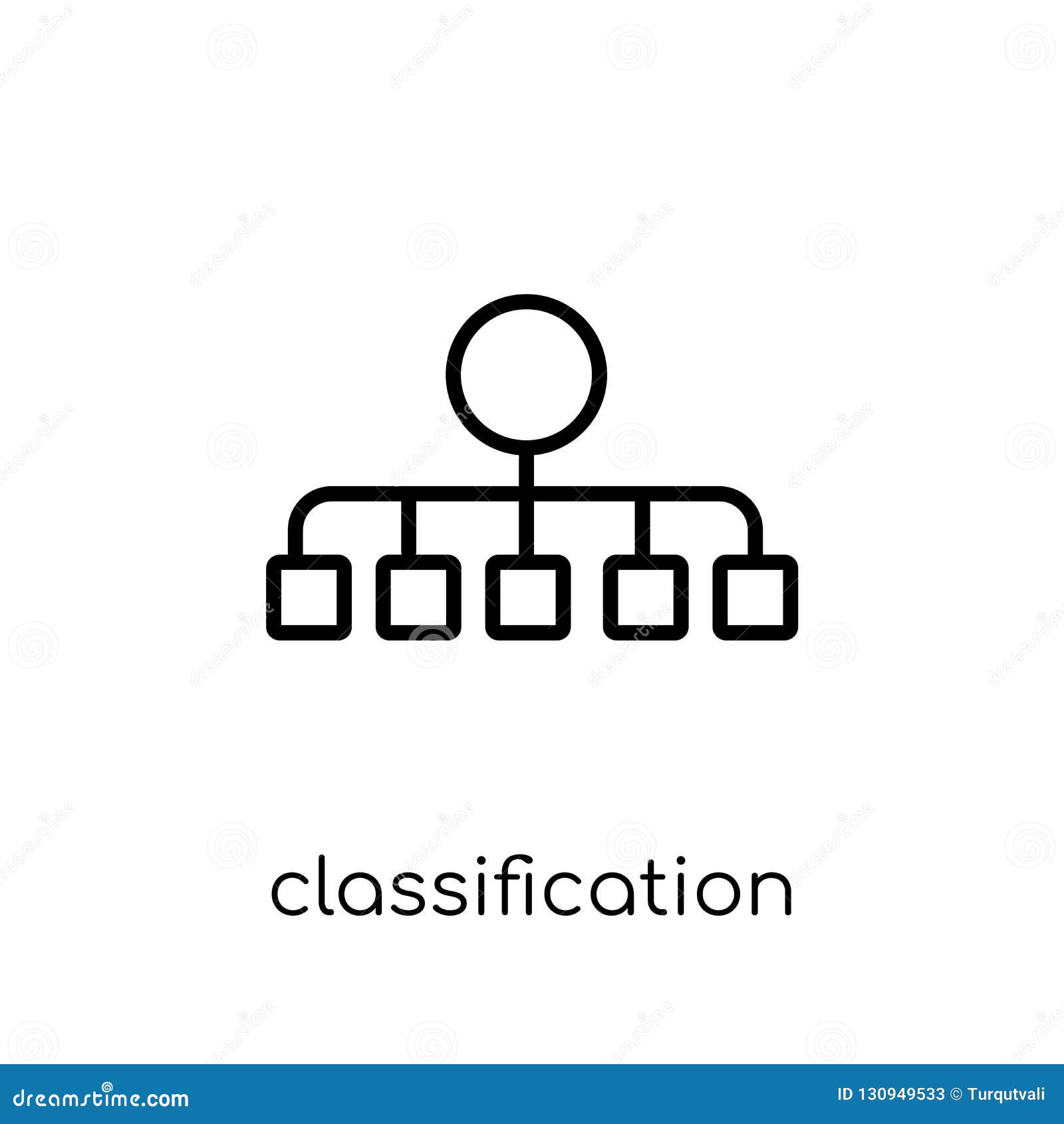Classification Icon. Trendy Modern Flat Linear Vector Classification ...