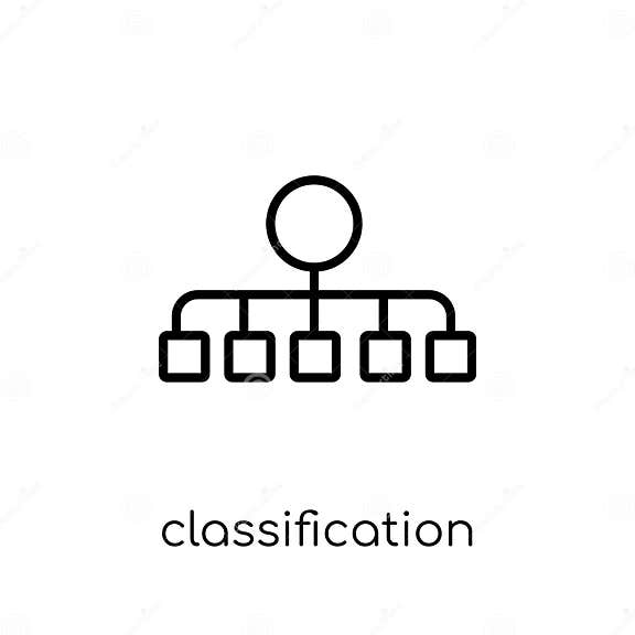Classification Icon. Trendy Modern Flat Linear Vector Classification ...