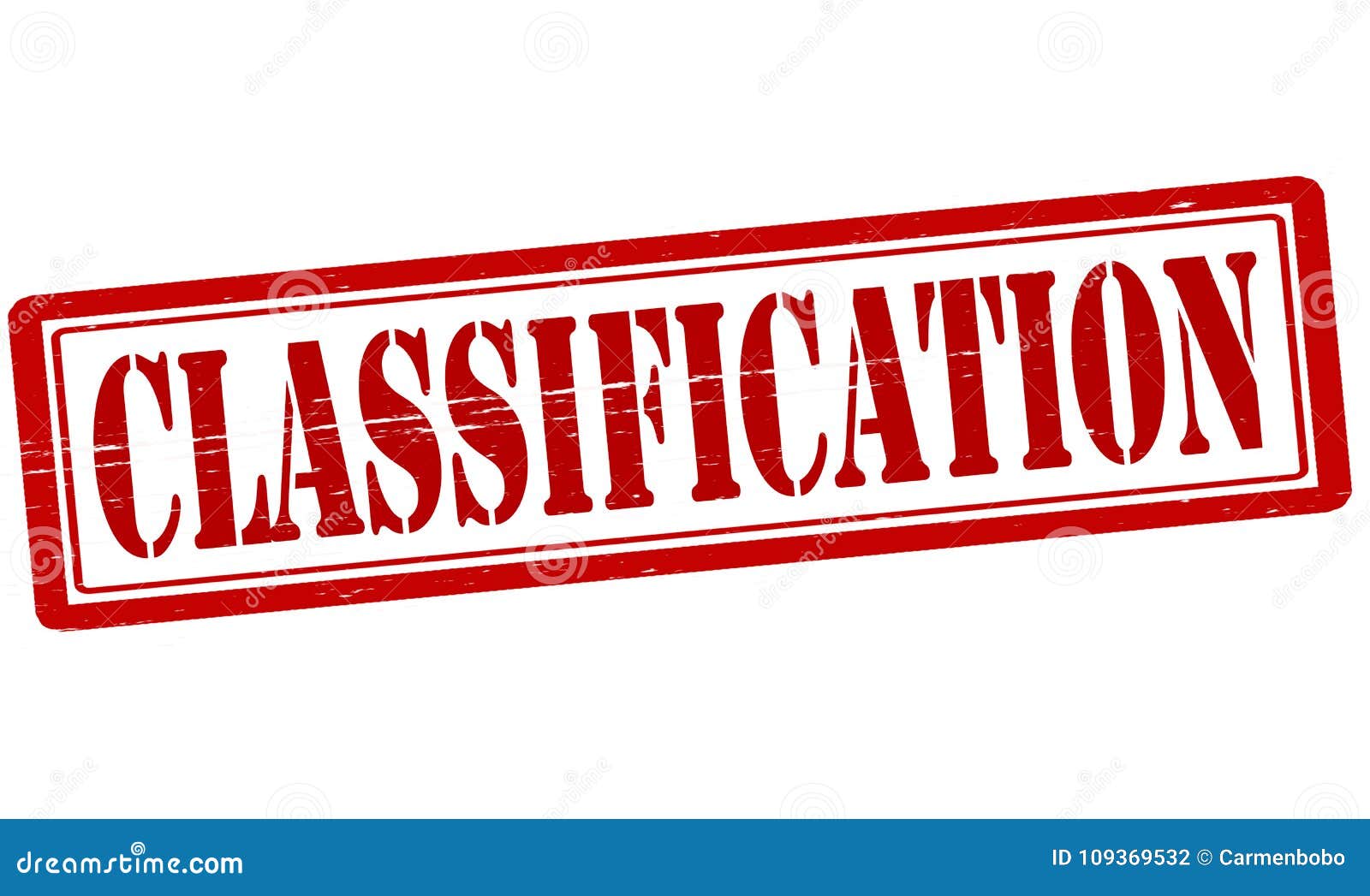 Classification stock illustration. Illustration of stamp - 109369532