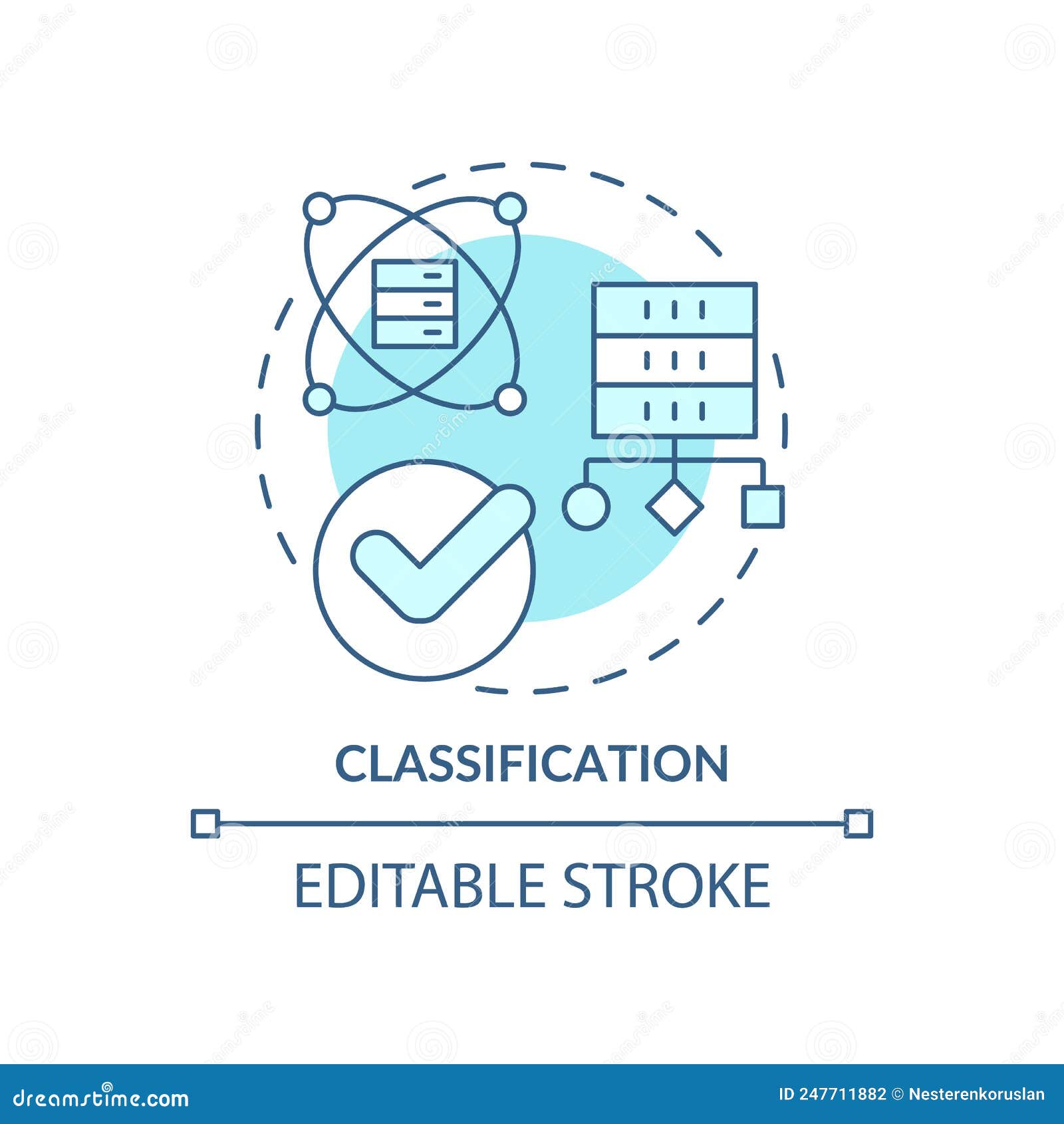 Classification Turquoise Concept Icon Stock Vector - Illustration of ...