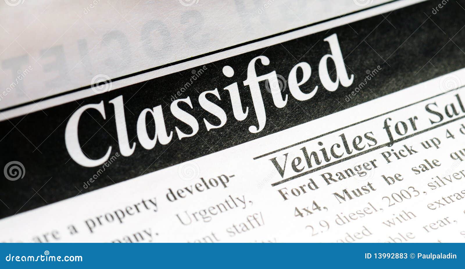 Classified stock image. Image of search, advertising - 13992883