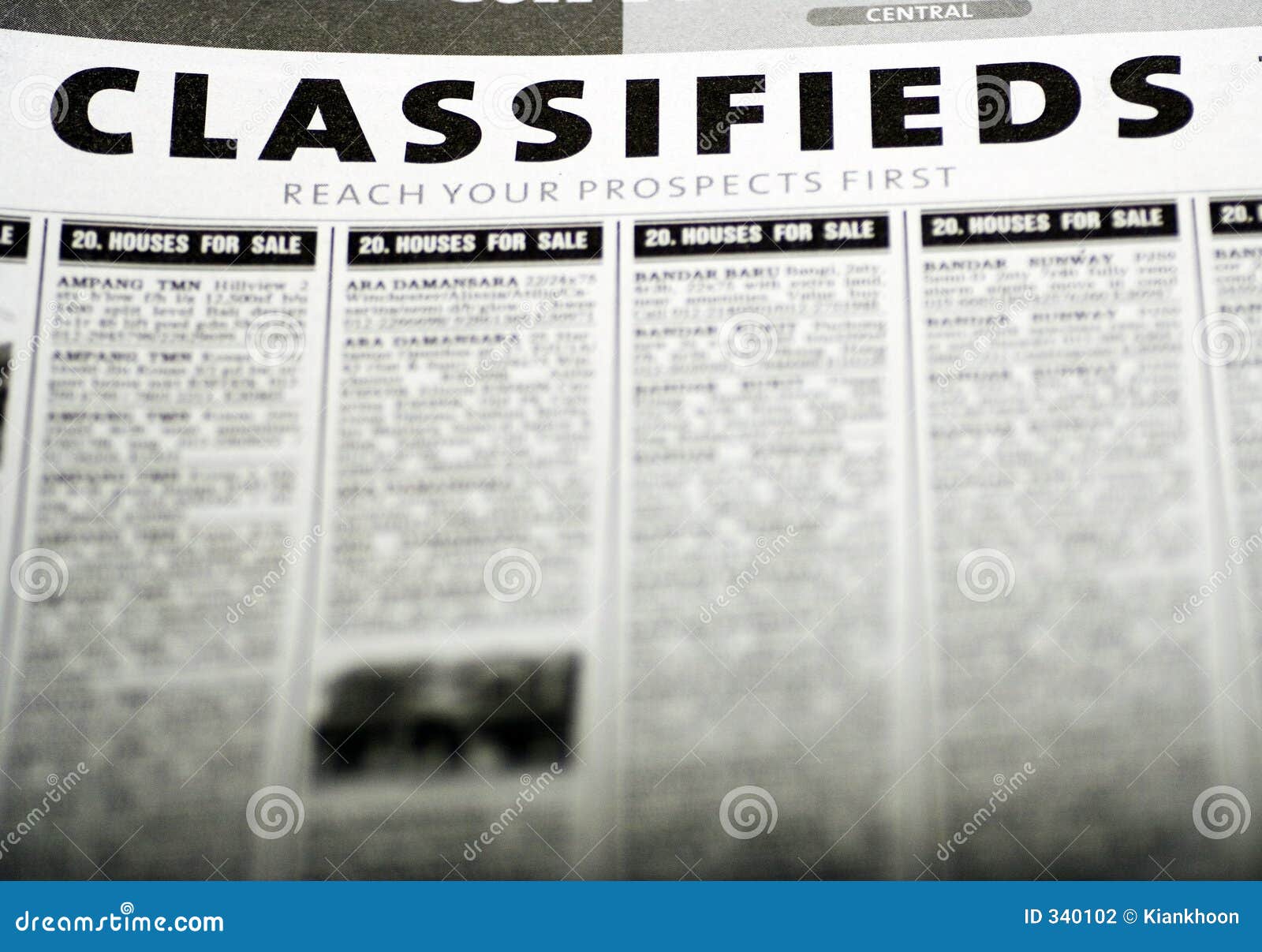 Classified Ads stock photo. Image of employment, sale, newspaper - 340102