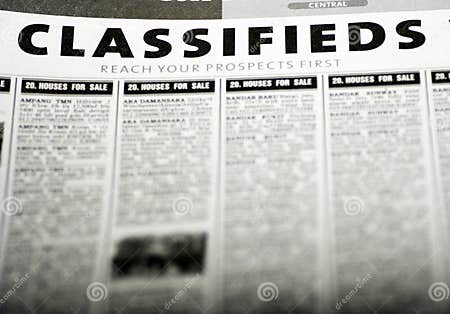 Classified Ads stock photo. Image of employment, sale, newspaper - 340102