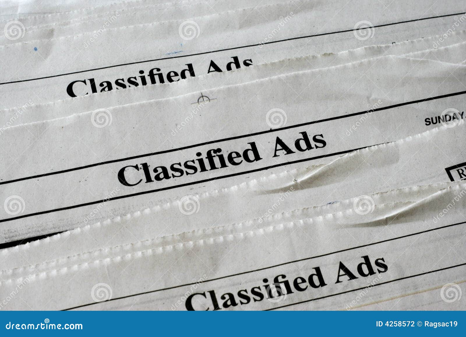 Classified Ads stock photo. Image of classified, hire - 4258572