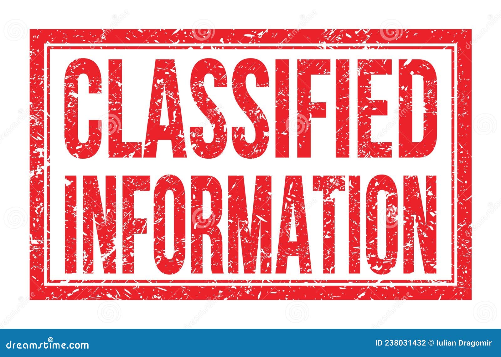CLASSIFIED INFORMATION, Words on Red Rectangle Stamp Sign Stock ...