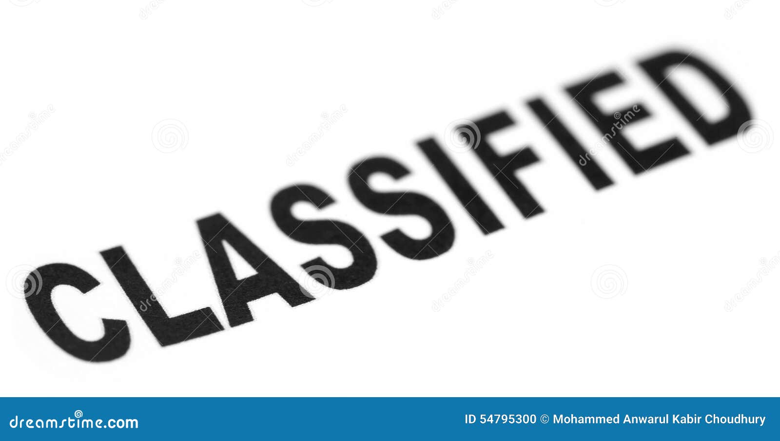 Classified Printed in Paper Stock Photo - Image of official, cover ...