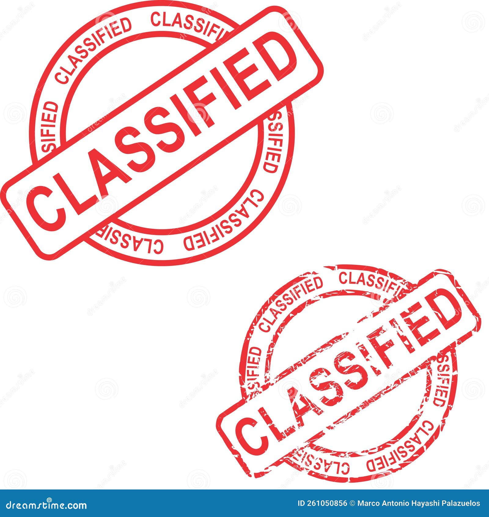 Classified Red Stamp Sticker in Vector Format Very Easy To Edit Stock ...