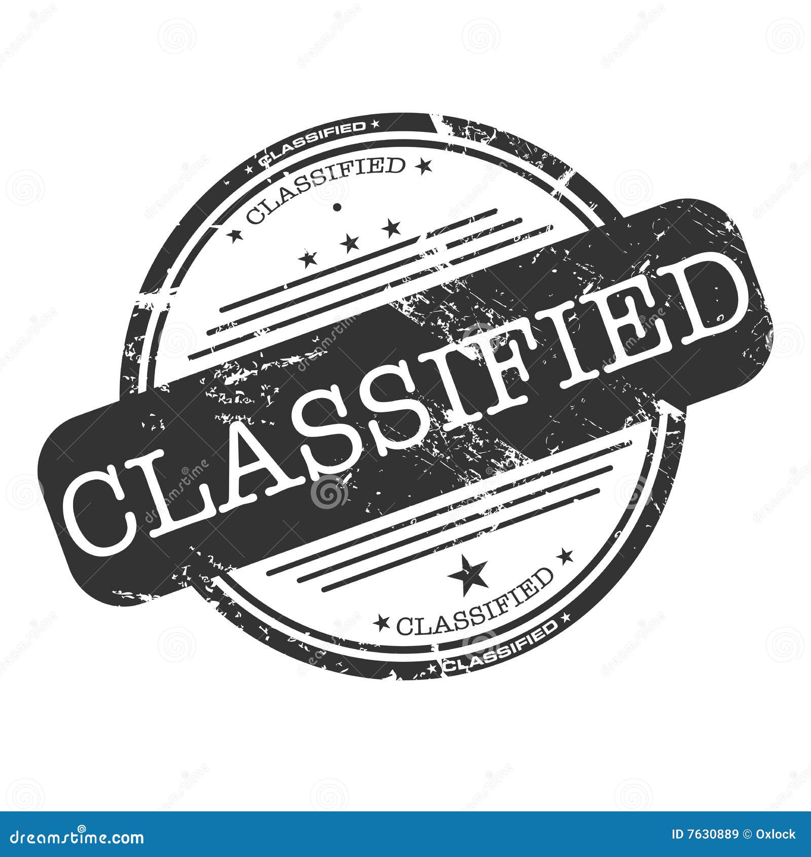 Classified Stamp Vector