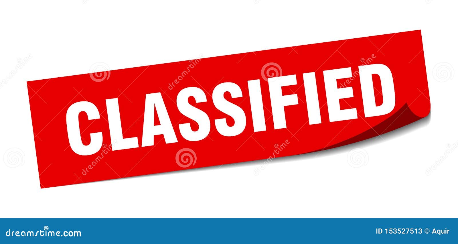 Classified sticker. stock vector. Illustration of badge - 153527513