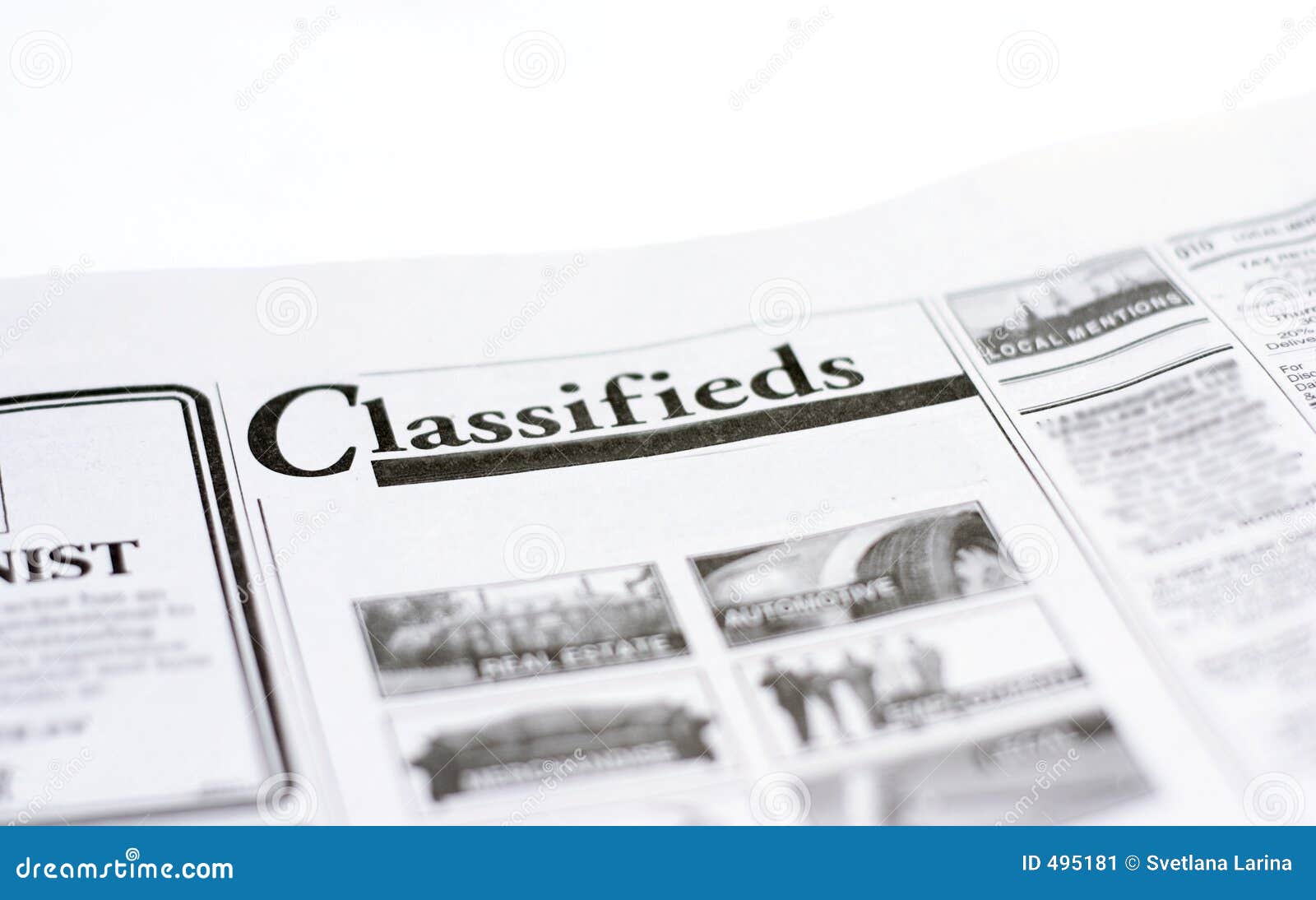 Classifieds stock image. Image of employment, hire, career - 495181