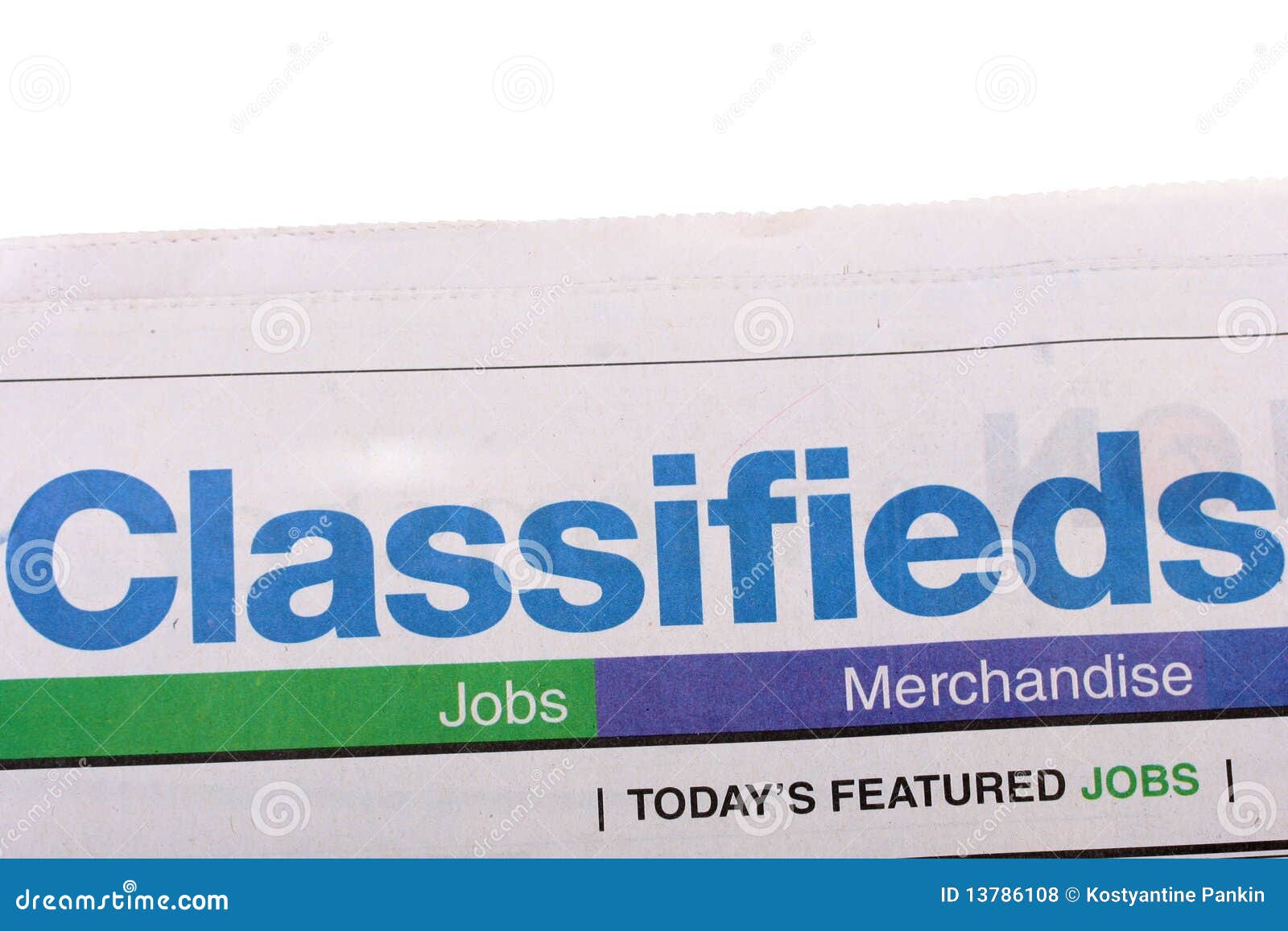 Classifieds newspaper stock photo. Image of newspaper - 13786108