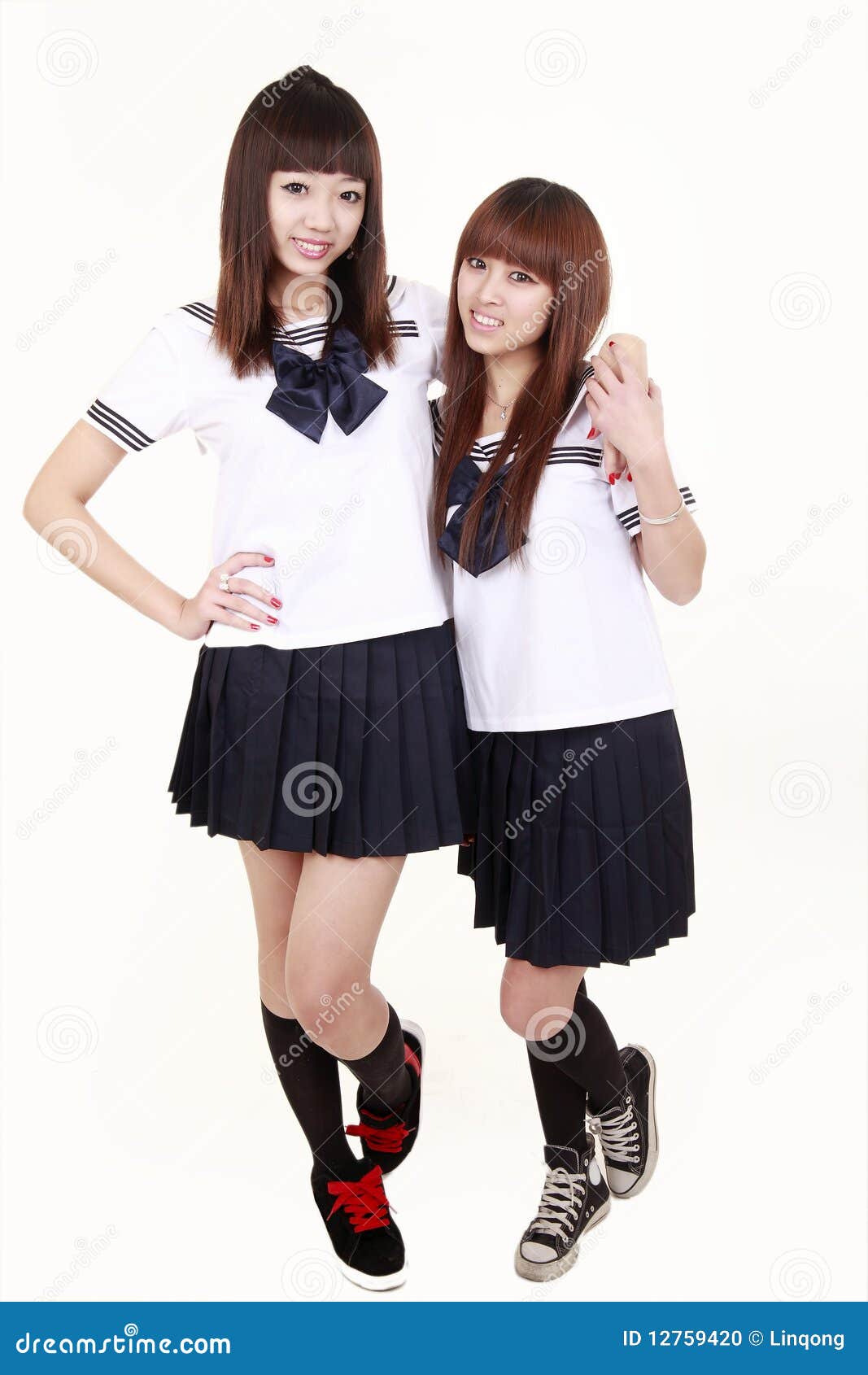 Classmate girls stock photo. Image of chinese, classmate - 12759420