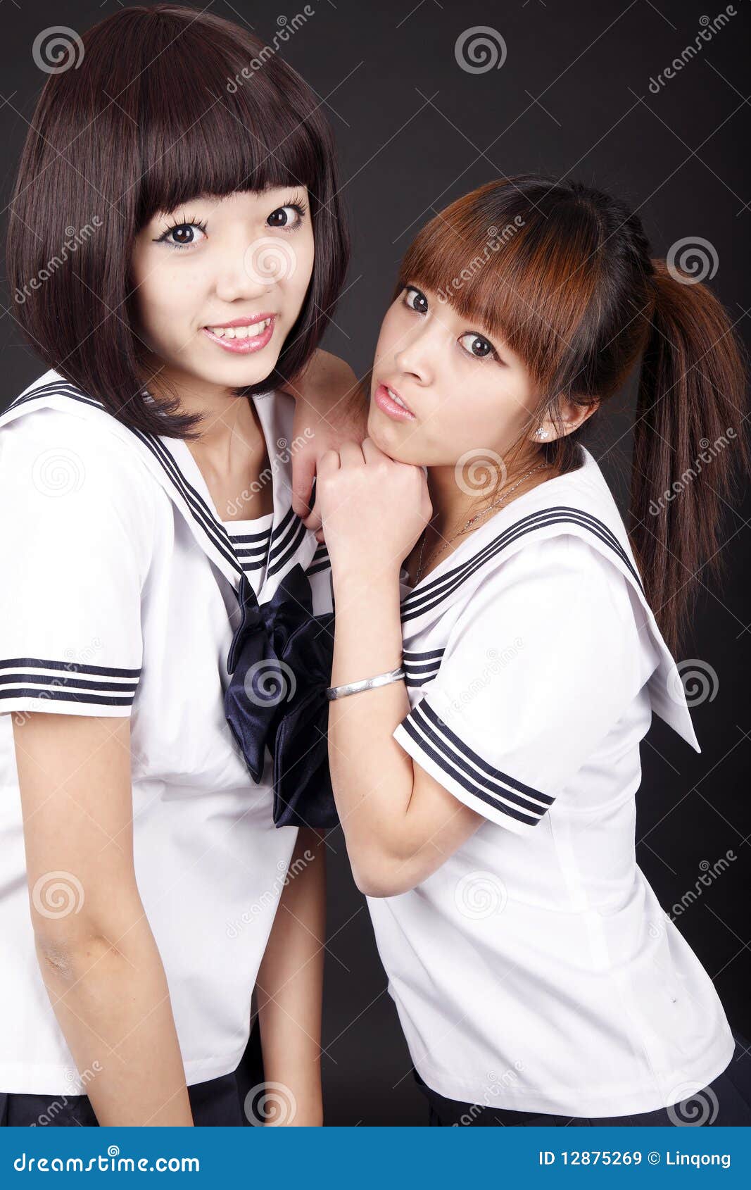 Classmate girls stock image. Image of friend, education - 12875269