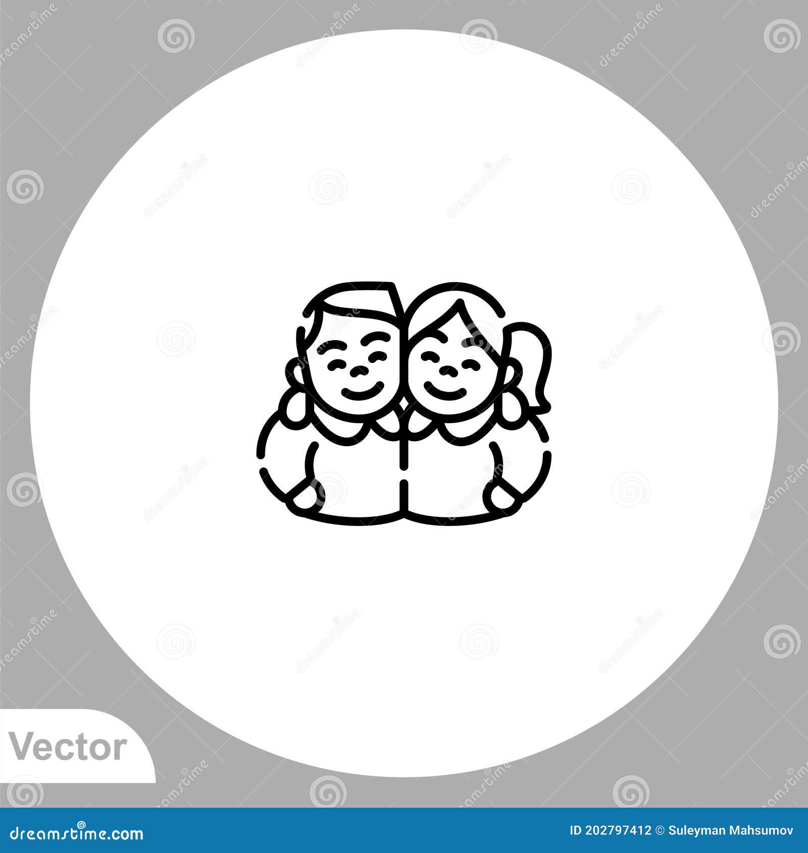Classmate Vector Icon Sign Symbol Stock Vector - Illustration of black ...