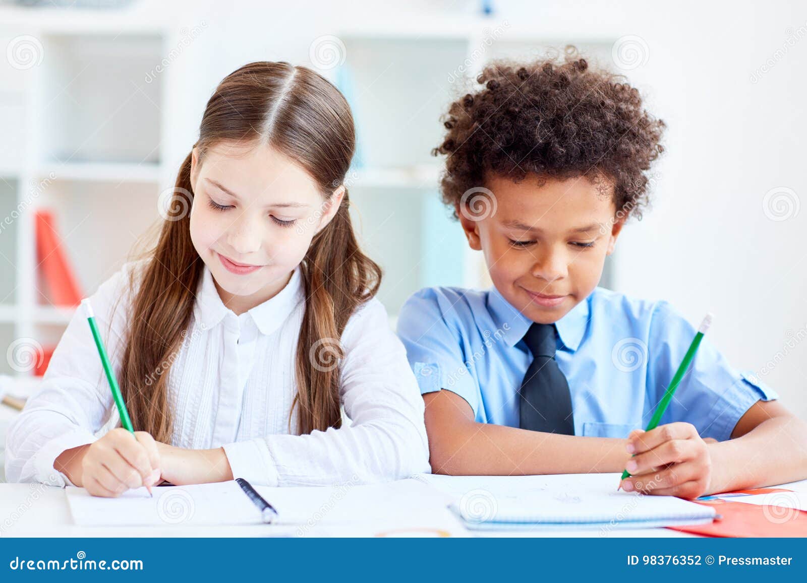 Classmates drawing stock photo. Image of lesson, learner - 98376352