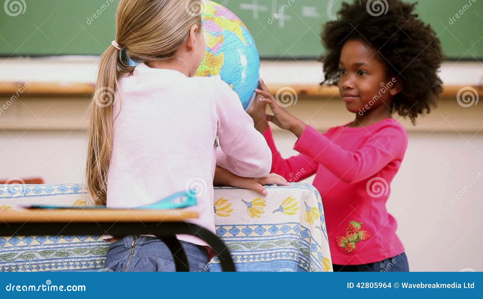 Classmates Looking at a Globe Stock Footage - Video of caucasian ...