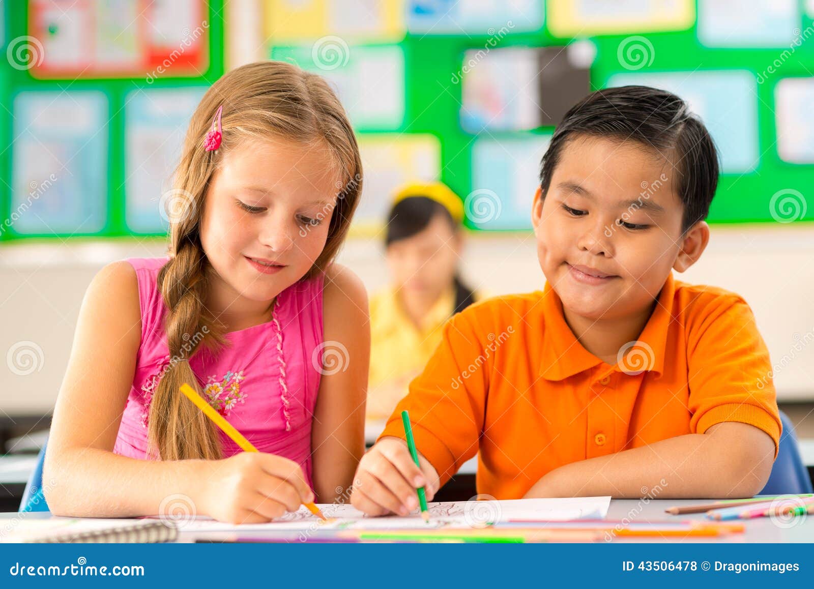 Classmates stock photo. Image of lesson, female, classroom - 43506478