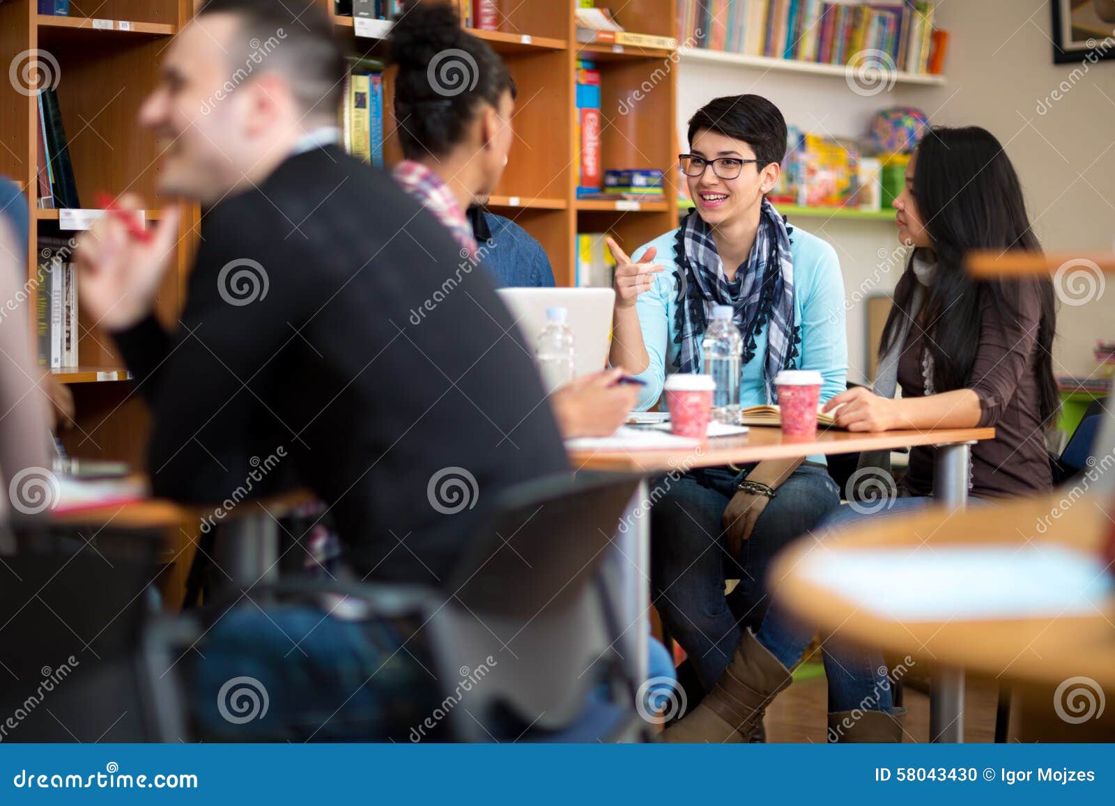 Classmates Socializing after Class Stock Photo - Image of girls ...