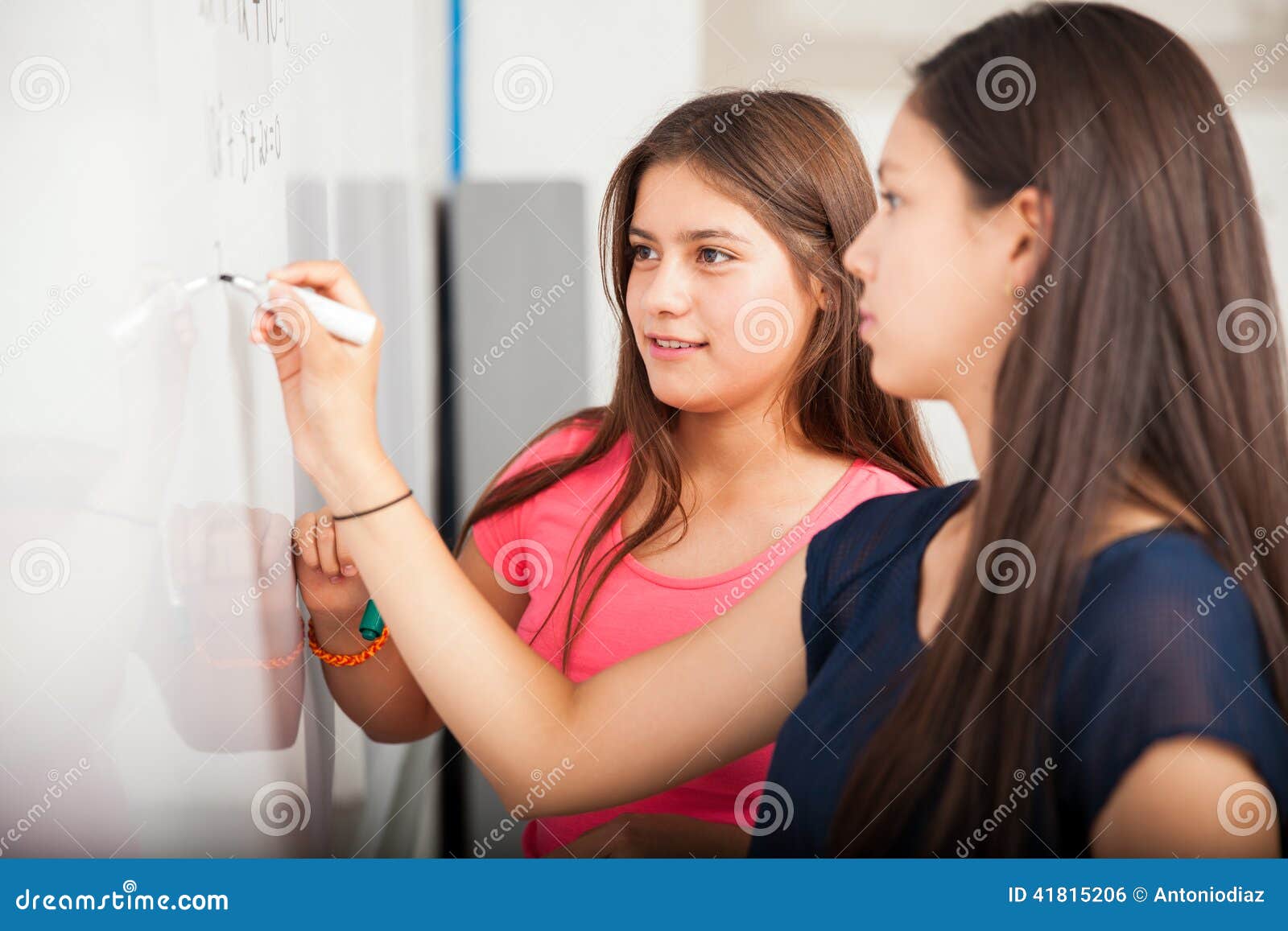 Classmates Solving a Problem Stock Photo - Image of back, student: 41815206