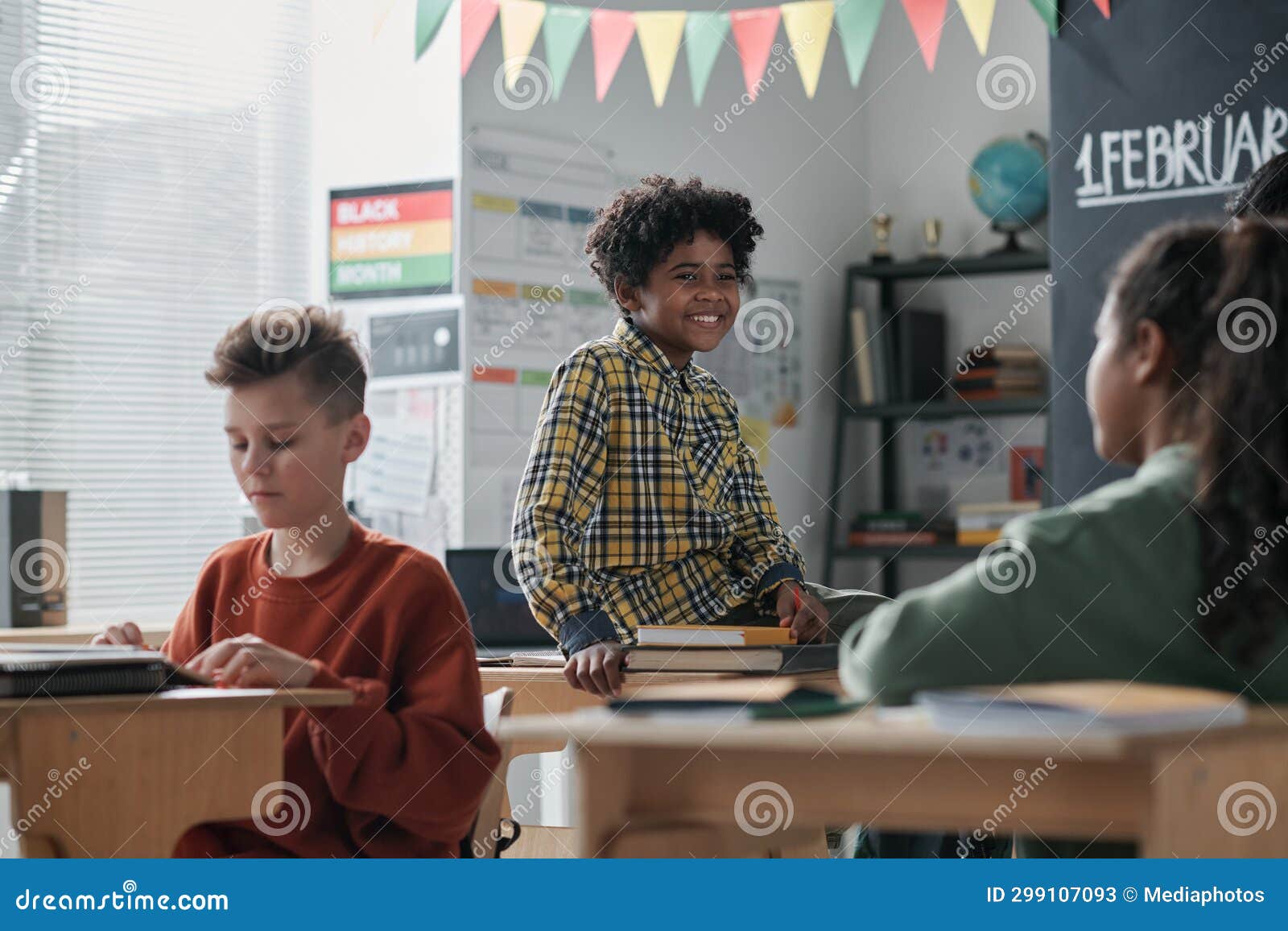 Classmates Talking during Break at School Stock Image - Image of ...