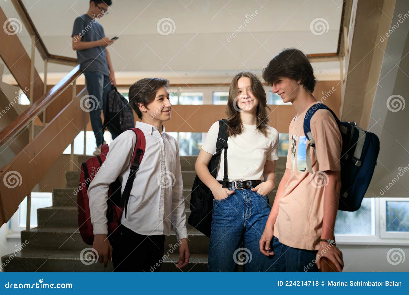 Classmates Talking and Having Fun Stock Photo - Image of pupils, youth ...