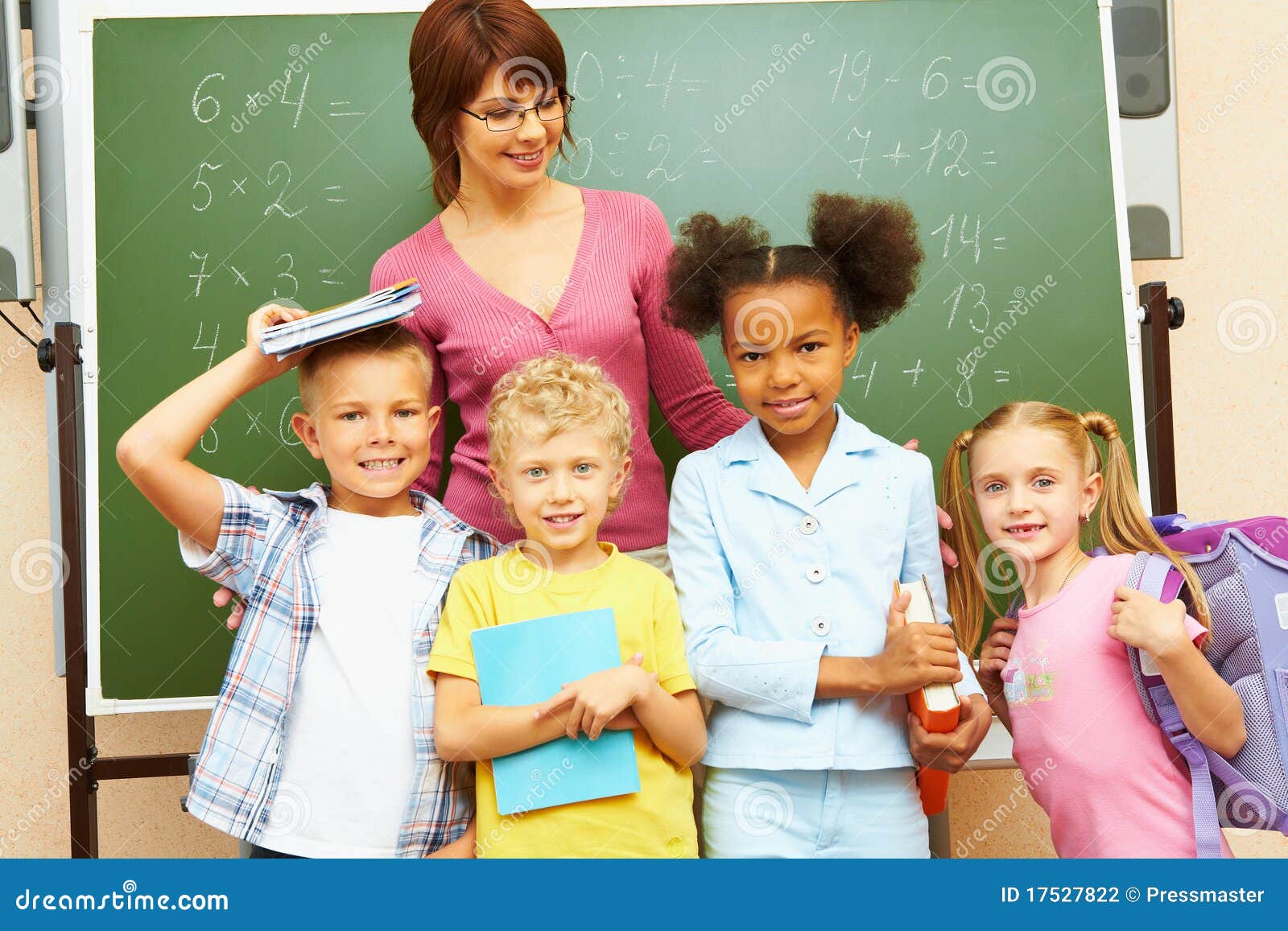 Classmates and teacher stock photo. Image of lifestyle - 17527822