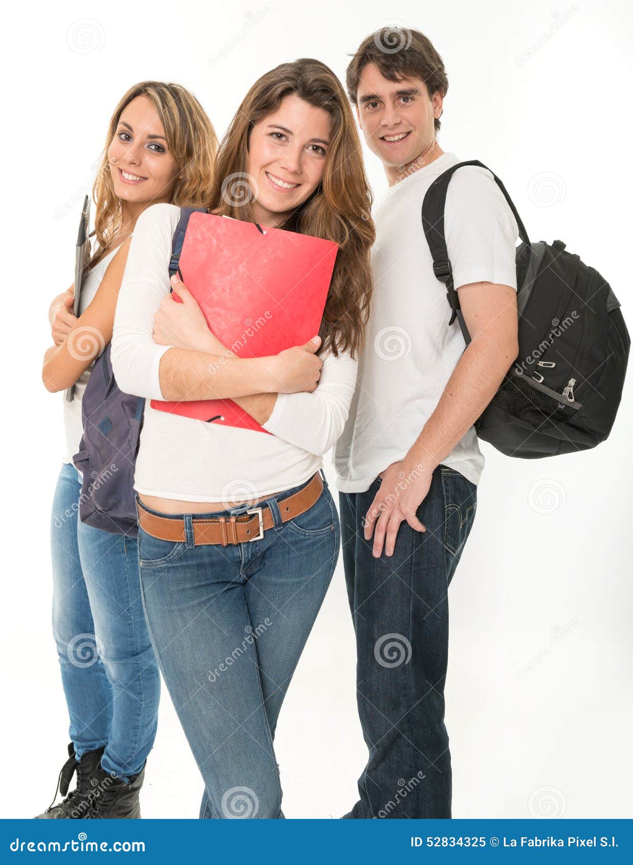 Classmates stock image. Image of high, book, cheerful - 52834325